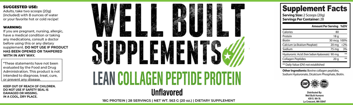 Daily Collagen Peptide Protein Powder – Well Built Supplements
